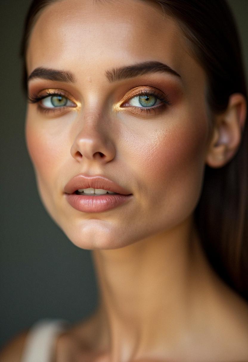 Bronze Makeup Green Eyes Tutorial - AmeliasGlow.com