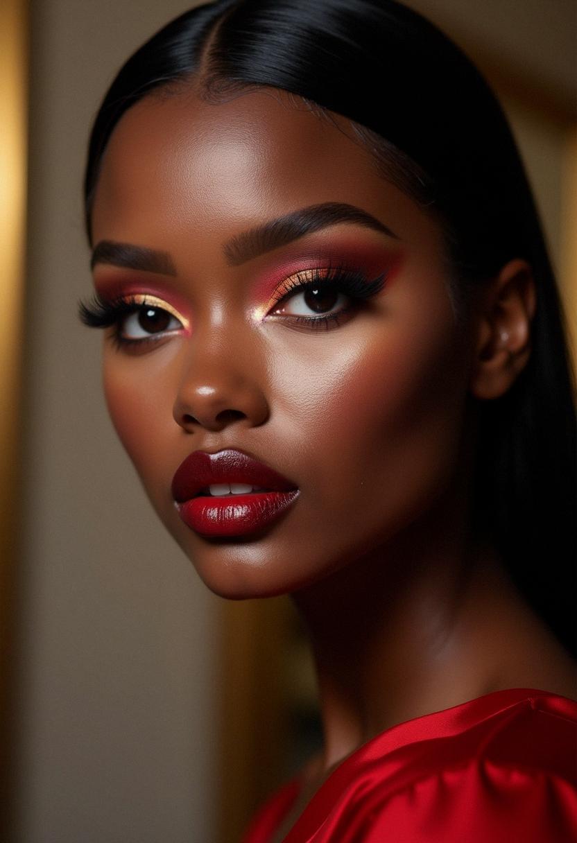 Full Glam Makeup Dark Skin Tips - AmeliasGlow.com