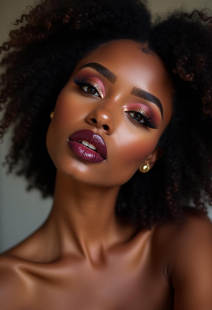 Full Glam Makeup Dark Skin Tips - AmeliasGlow.com