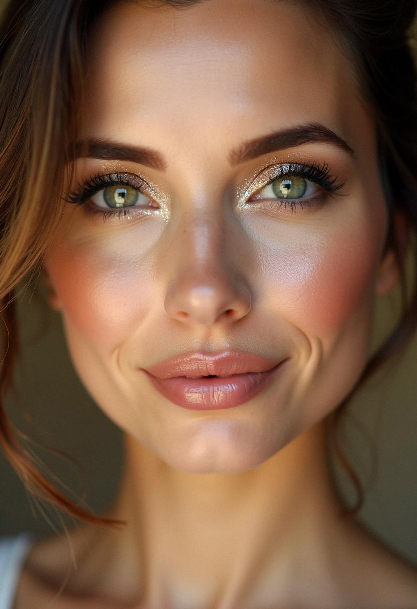 Glowy Bridesmaid Makeup Green Eyes Tips