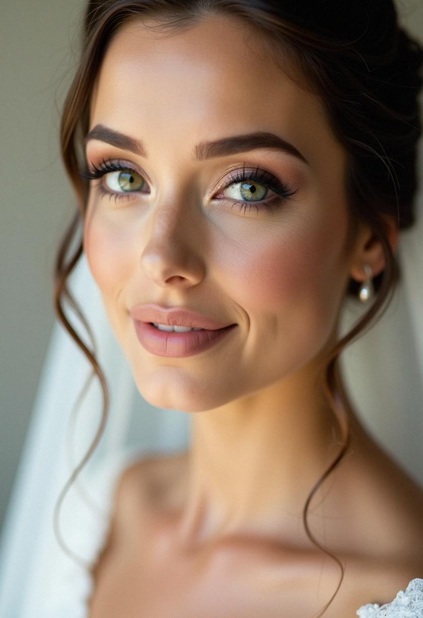 Stunning Green Eyes Wedding Makeup Bride - AmeliasGlow.com